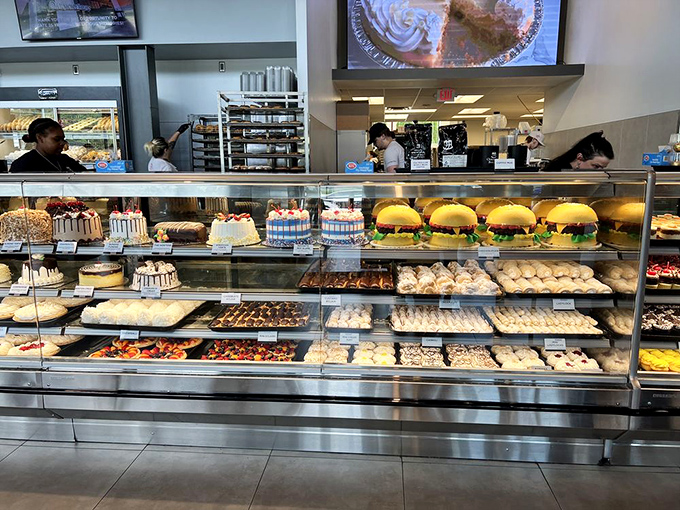 The display case&mdash;where dreams and diet plans collide in a beautiful explosion of pastry, savory treats, and pure unbridled possibility.