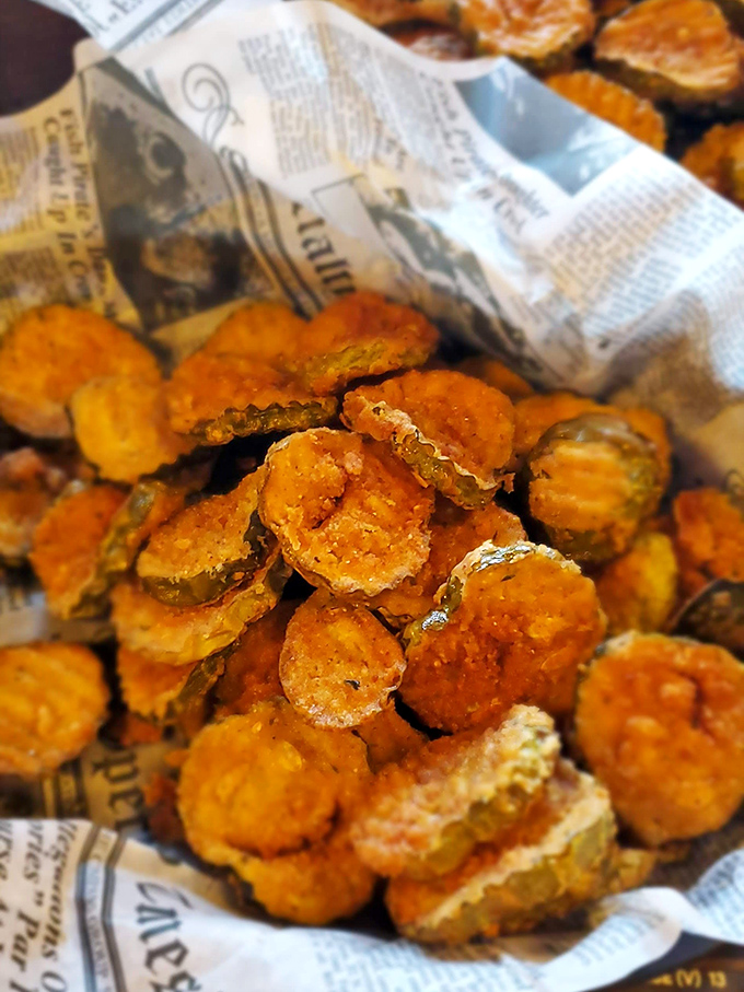 Fried pickles: the perfect bar snack that transforms the humble cucumber's tangy afterlife into a crispy, addictive masterpiece.