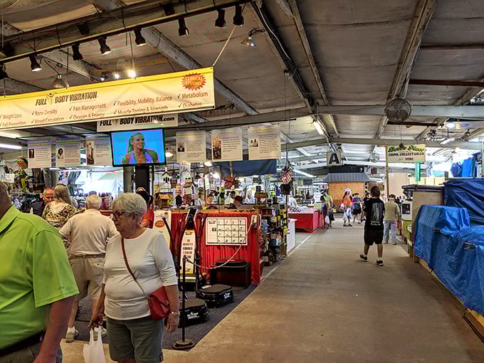 Where fitness dreams and impulse purchases collide. "Yes, I WILL become a morning workout person!" says everyone walking by this display.