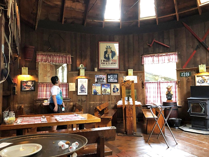 Part museum, part restaurant, with enough Americana to make Uncle Sam weep patriotic tears. The wood-burning stove has stories to tell.