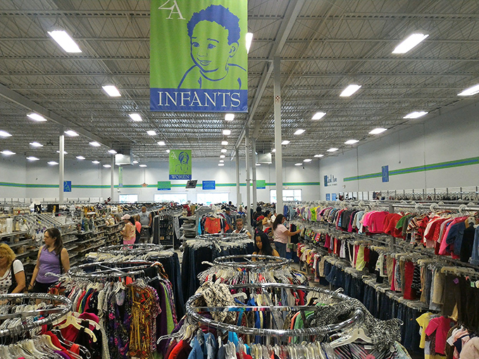 The infant section: where baby clothes get their encore performance. Those tiny outfits were barely worn before the growth spurt hit!