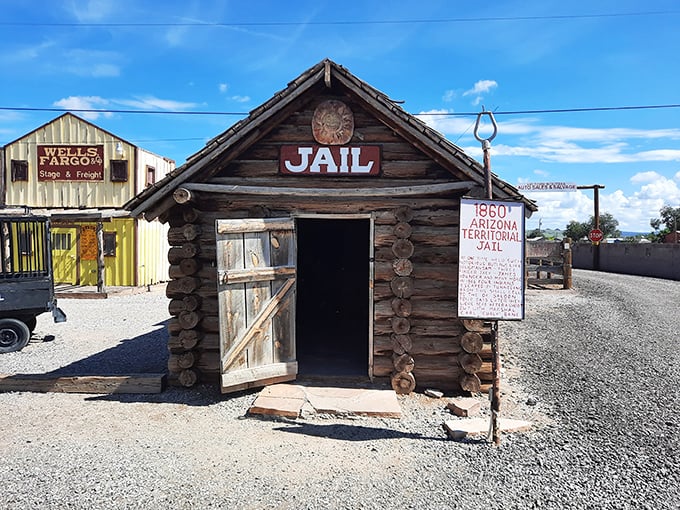 The 1860s Territorial Jail stands as a humble reminder that even time-out corners were more hardcore in the Old West.