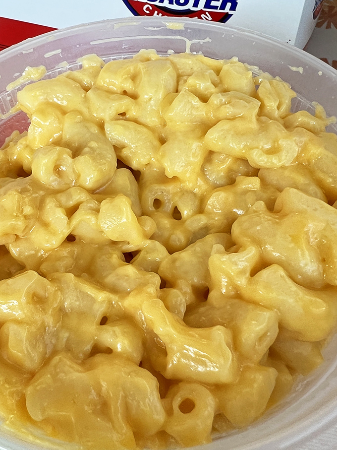 Mac and cheese so creamy and golden, it could make your grandmother weep with joy.
