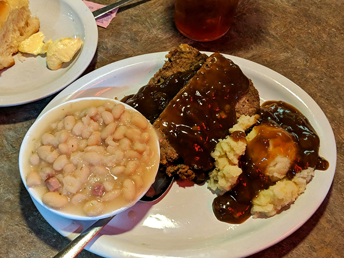 Meatloaf that doesn't apologize for being meatloaf. No foodie reinvention needed &ndash; just perfectly executed comfort covered in rich gravy.
