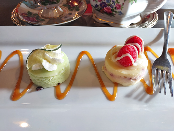 Mini cheesecakes that prove good things come in small packages. The lime and raspberry duo is like a flavor buddy comedy where both stars get equal billing.