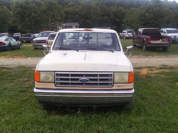 Detroit iron taking a country vacation. This Ford pickup has stories to tell about decades of faithful service before finding itself waiting for its next chapter.