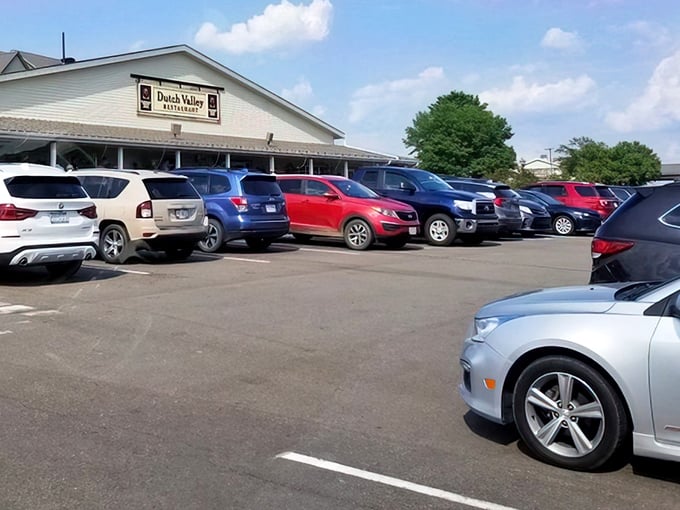 A packed parking lot tells the truth—when locals and tourists agree on a restaurant, you know you've found the real deal.