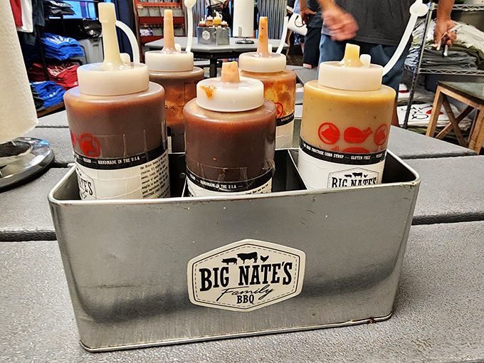 Sauce caddy &ndash; the supporting actors that deserve their own spin-off show. Each bottle contains liquid personality for your meat masterpiece.