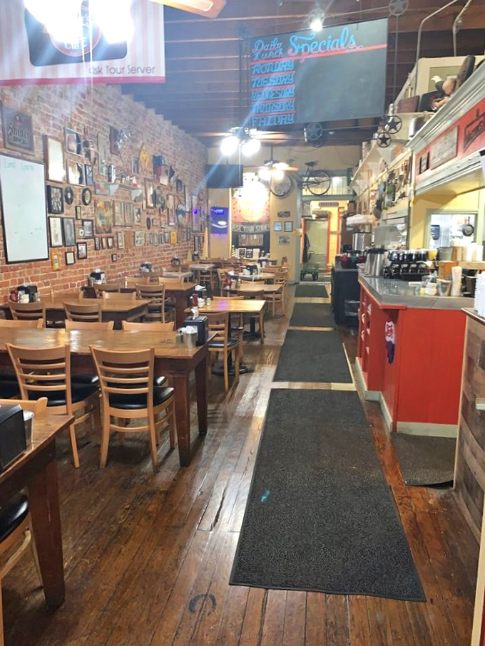 The dining room isn't just filled with tables&mdash;it's filled with stories. Those wooden floors have supported generations of happy, well-fed Texans.