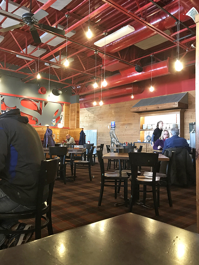 The dining room strikes that perfect balance&mdash;casual enough for jeans, nice enough for date night, and spacious enough for your food coma.