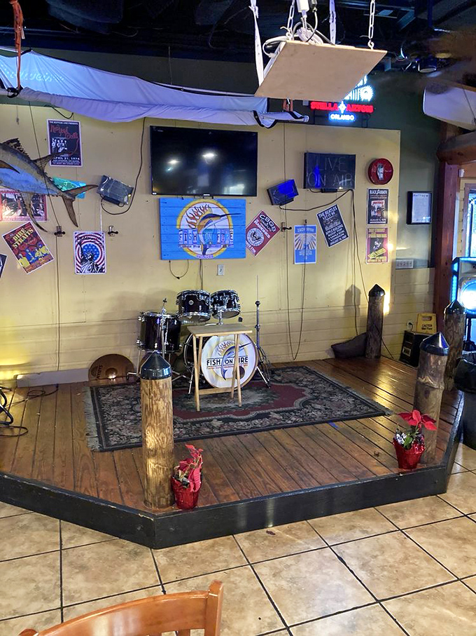 A stage where local musicians add the perfect soundtrack to your seafood feast. Dinner and a show without Broadway prices.