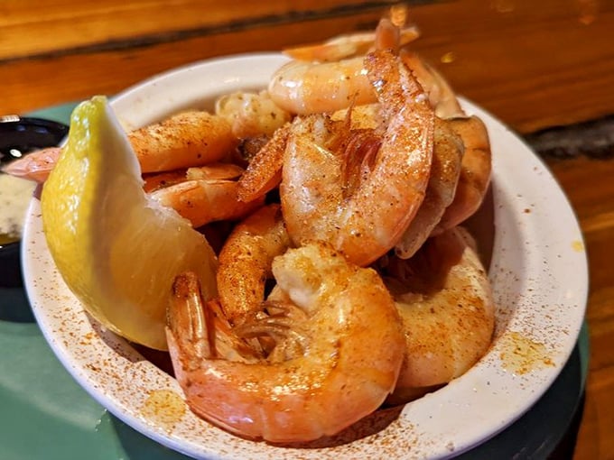 These pink beauties aren't just steamed shrimp&mdash;they're the ocean's candy, dusted with spices and waiting for their lemon bath.