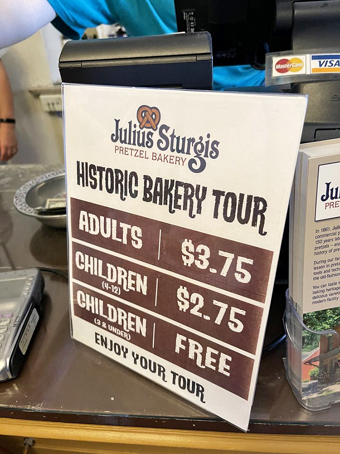 Affordable time travel! For less than the cost of a movie ticket, experience centuries of pretzel-making tradition.