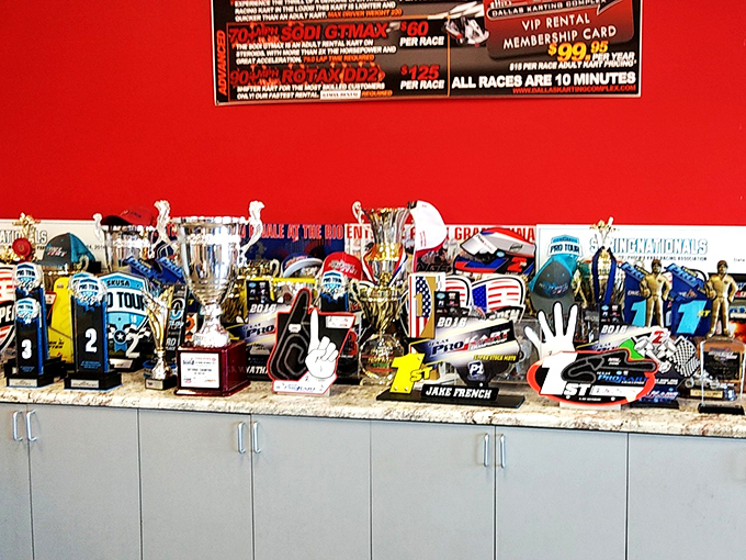 Trophy cabinet: concrete evidence that some people take going in circles very, very seriously – and excel at it.