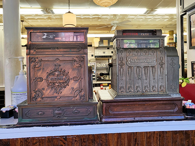 These antique cash registers have witnessed decades of satisfied customers&mdash;silent sentinels to countless "I couldn't possibly eat another bite" declarations.