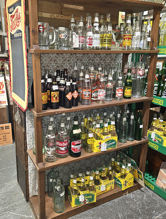 A fizzy trip down memory lane. These vintage soda bottles recall when "pop" meant something you drank, not something on your playlist.