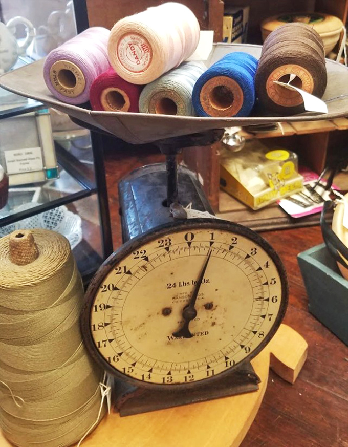 This antique scale once weighed far more than thread&mdash;it measured the precise difference between "that'll do" and "perfect" for generations of crafters.