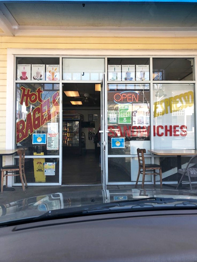 Maple Leaf's unassuming storefront holds dual carb kingdoms within. Don't let the name fool you!