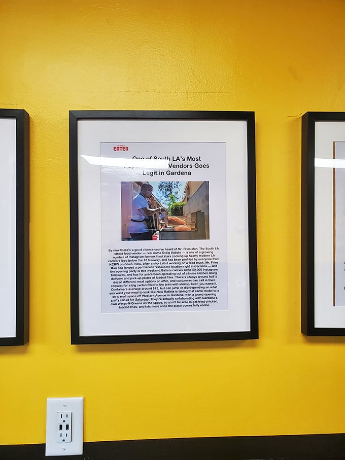 Press clippings on the wall tell the story of a french fry revolution that's been capturing hearts one loaded spud at a time.