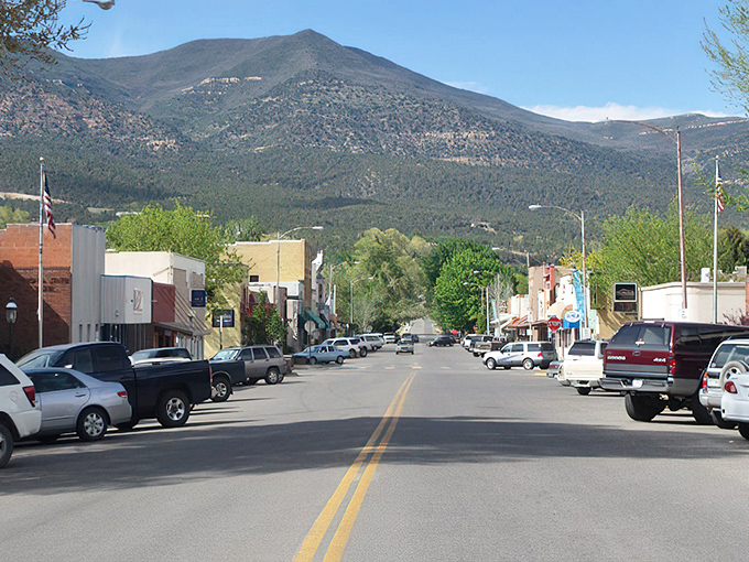 Mount Lamborn watches over Grand Avenue like a protective parent, framing a downtown where every business has a story worth hearing.