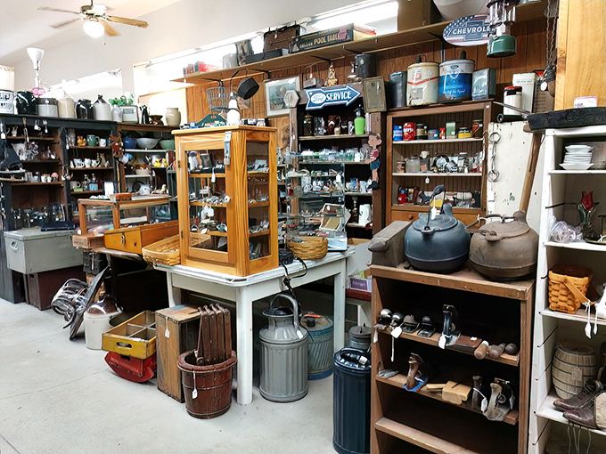 A collector's paradise of galvanized glory&mdash;milk cans, buckets, and watering cans that worked hard on Ohio farms. Rustic utility transformed into rustic chic.