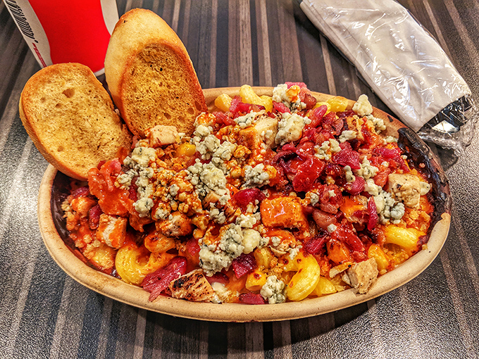 Blue cheese, buffalo sauce, and bacon create a flavor trifecta that would make even the most dedicated health guru temporarily abandon their principles.