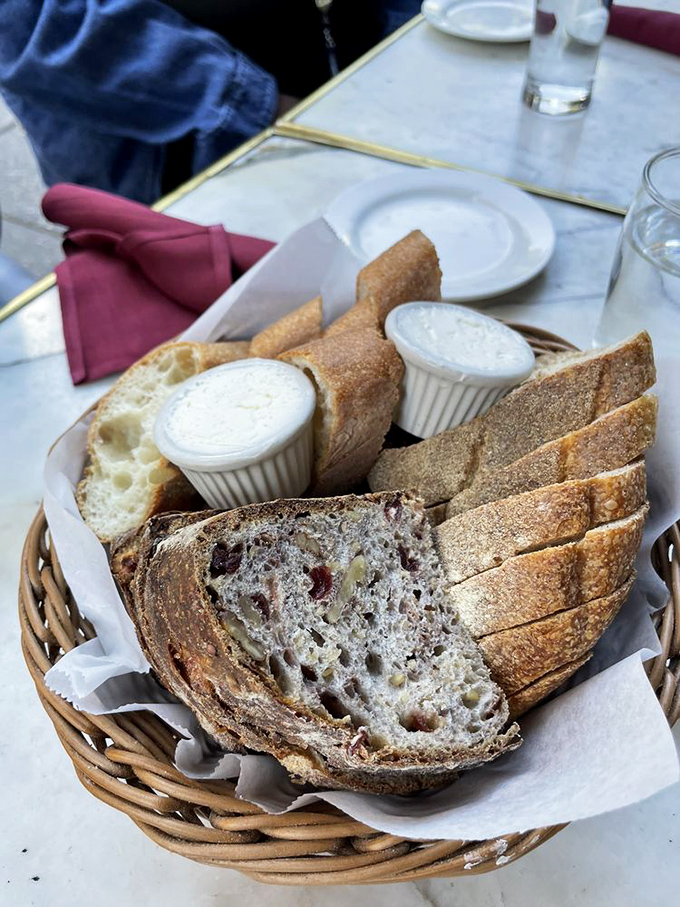 The bread basket at Parc isn't just a prelude&mdash;it's a star in its own right. That cranberry walnut loaf deserves its own fan club.
