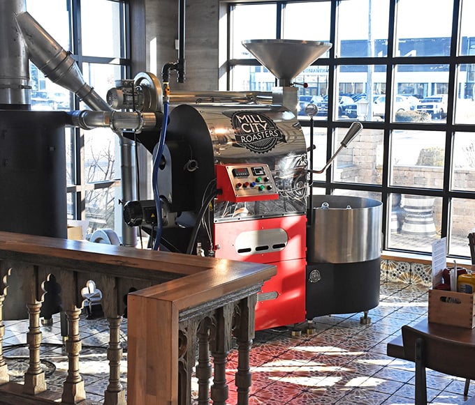 The in-house coffee roaster isn't just equipment&mdash;it's a statement of intent that says "we take your caffeine needs very seriously."