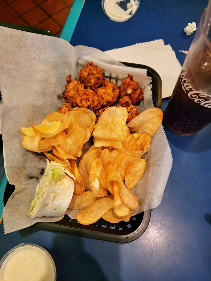 Golden-fried treasures that disappear faster than you can say "just one more." The fork is merely a suggestion &ndash; fingers work better.