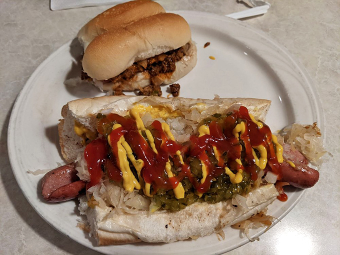 Hot dogs dressed for success. The perfect balance of snap, sauce, and toppings that's kept locals coming back since 1923.