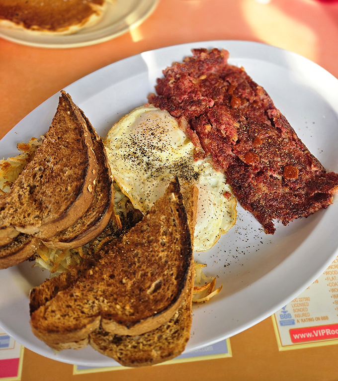 Corned beef hash with eggs and toast&mdash;the breakfast trinity that's been curing what ails you since your grandparents' time.