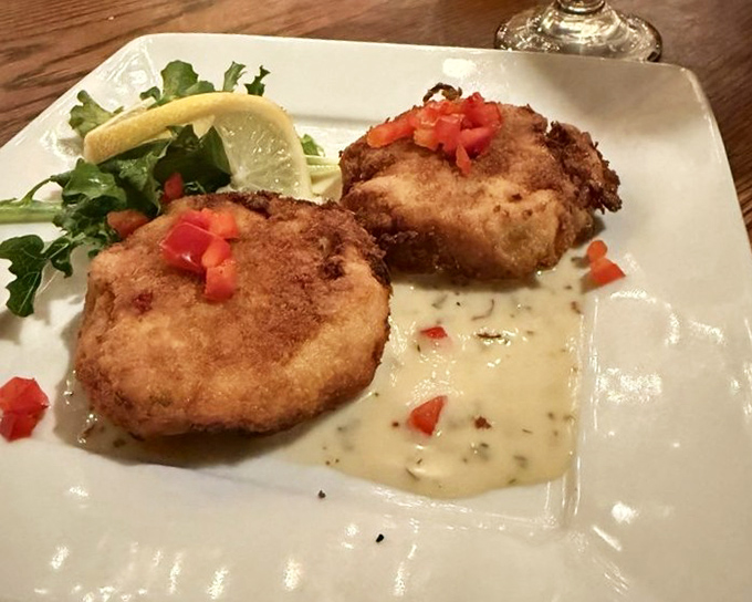 Crab cakes with the perfect golden crust&mdash;like tiny edible treasure chests filled with delicate seafood instead of gold doubloons.