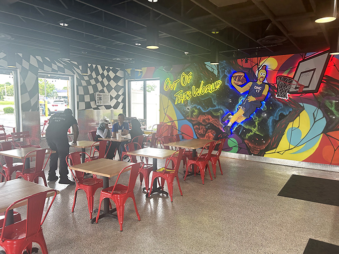 The calm before the storm. Empty tables don't last long here&mdash;locals know to arrive early or embrace the wait.