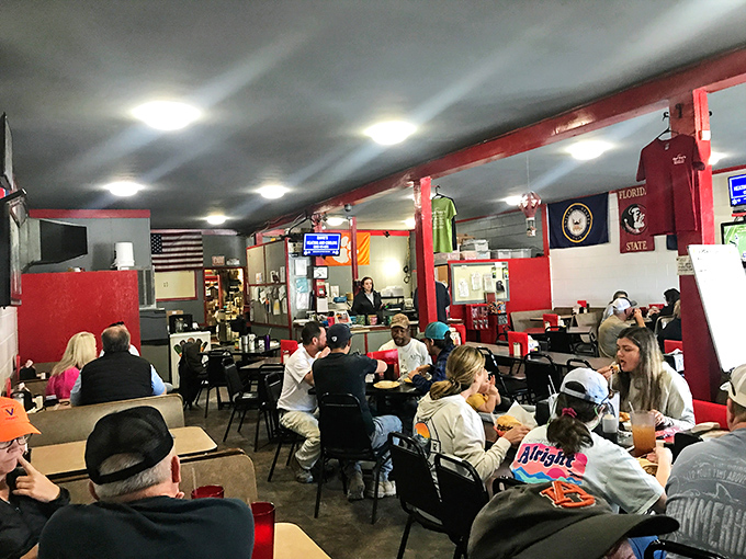 The true measure of a local joint: a dining room filled with people who probably have refrigerators at home but choose to be here instead. 