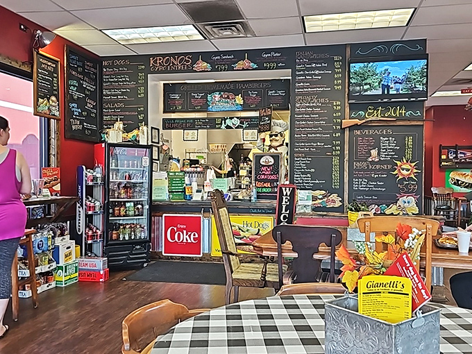 Where magic happens&mdash;the open kitchen design lets you witness the sandwich artistry firsthand. Like dinner and a show, but better.