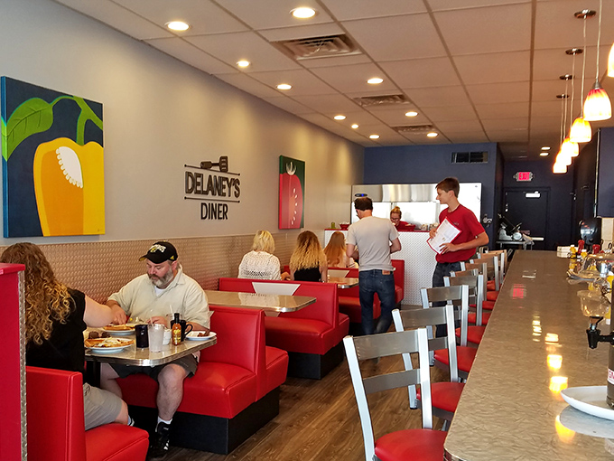 Red vinyl booths &ndash; the unofficial thrones of diner royalty &ndash; invite you to settle in for a feast that justifies every calorie with pure satisfaction.