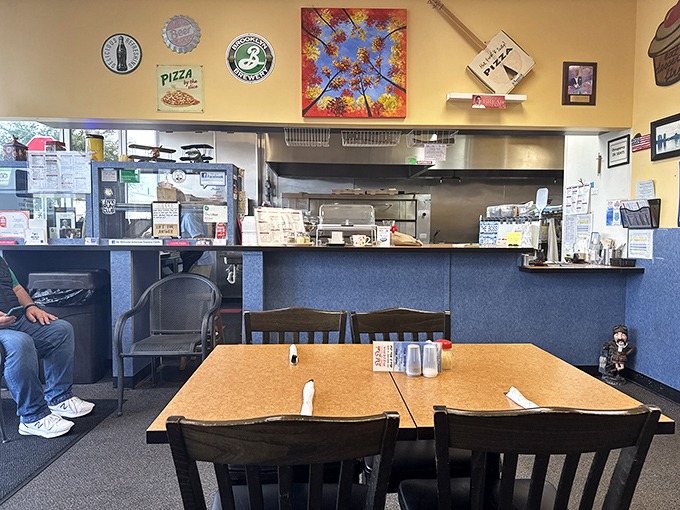 The view from your table&mdash;simple, clean, and ready for feasting. No distractions from what really matters: the food that's about to arrive.