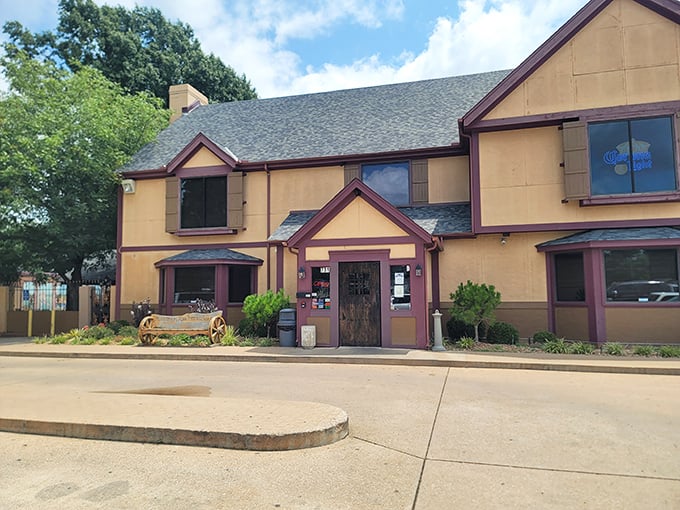 El Patio Mexican Restaurant promises authentic flavors in a cozy setting &ndash; that weathered wagon wheel hints at generations of family recipes.