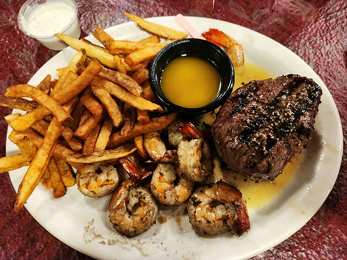 Surf meets turf in perfect harmony&mdash;this plate doesn't just represent dinner; it's the culinary equivalent of having your cake and eating it too.
