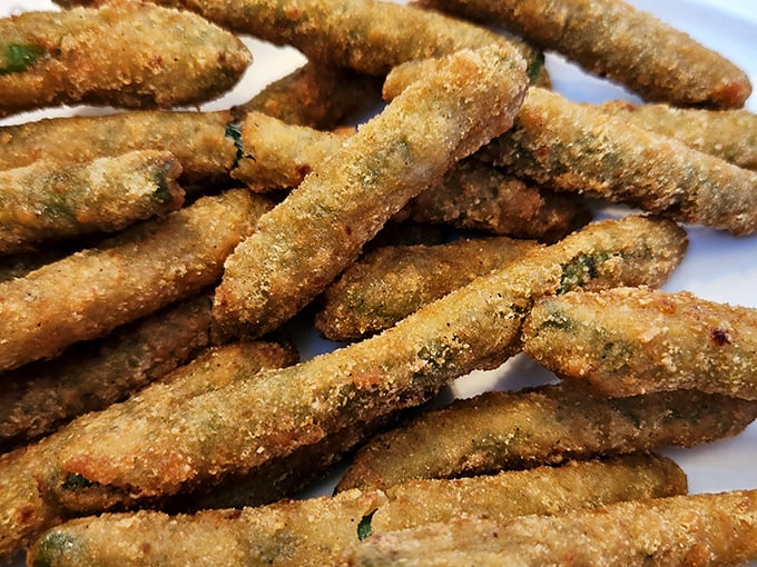 Fried green beans that make eating vegetables feel like cheating. The perfect gateway vegetable for the veggie-resistant in your life.