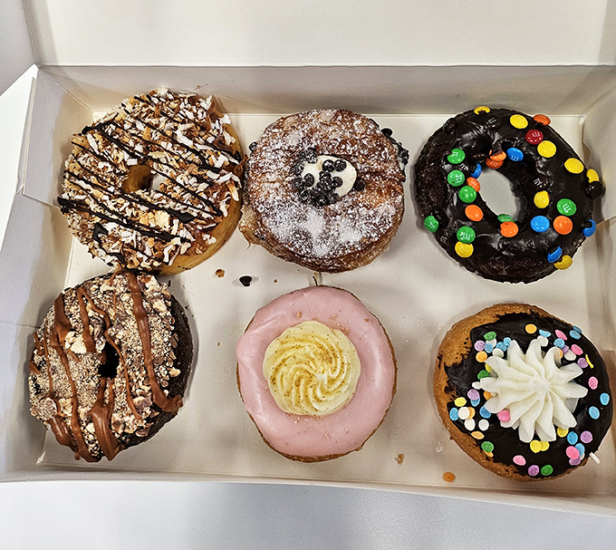 Six different paths to happiness in one convenient box. The perfect peace offering for showing up late to the office meeting.