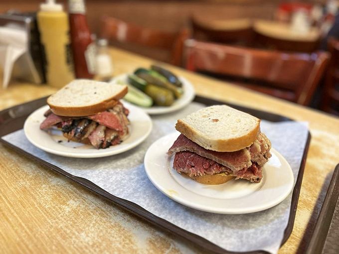 The Sophie's Choice of sandwiches &ndash; half pastrami, half corned beef &ndash; because sometimes the hardest decision is no decision at all.