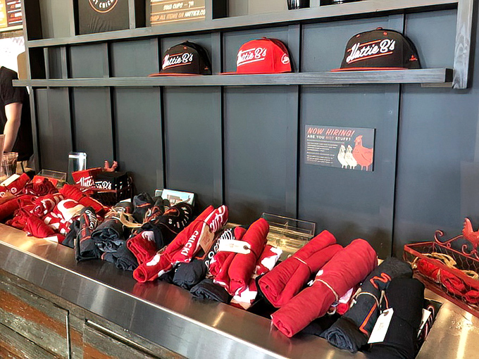 Superfans take note: you can wear your hot chicken loyalty on your sleeve&mdash;or head&mdash;with Hattie B's branded gear.