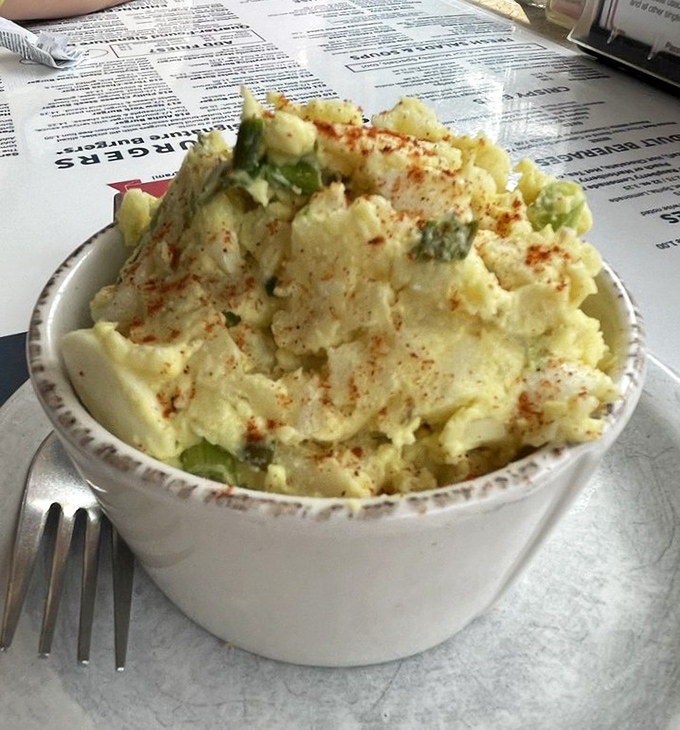 This isn't your sad grocery store potato salad&mdash;it's a creamy, homemade declaration that sides deserve the same respect as the main attraction.