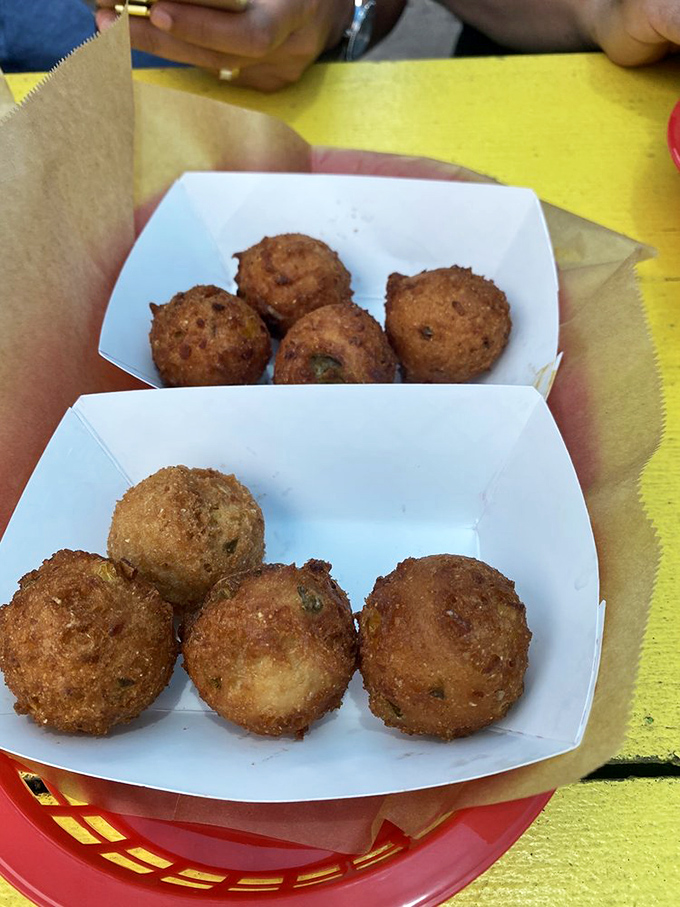 Hush puppies so perfect they should come with a warning: "May cause involuntary sounds of delight." Crispy outside, tender inside&mdash;pure Southern gold.
