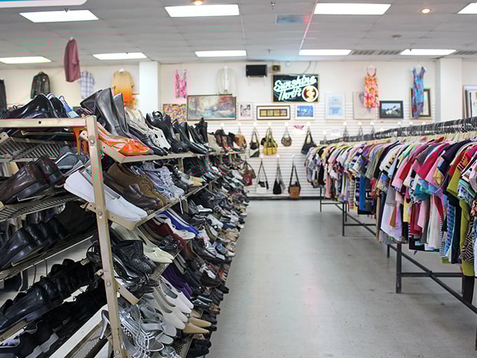 Shoes lined up like hopeful contestants at an audition, each pair whispering, "Pick me, I've barely been danced in!"