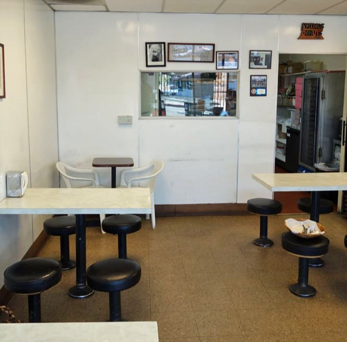 The no-frills dining area says, "We put all our energy into the donuts." And honestly, I respect that commitment to priorities.