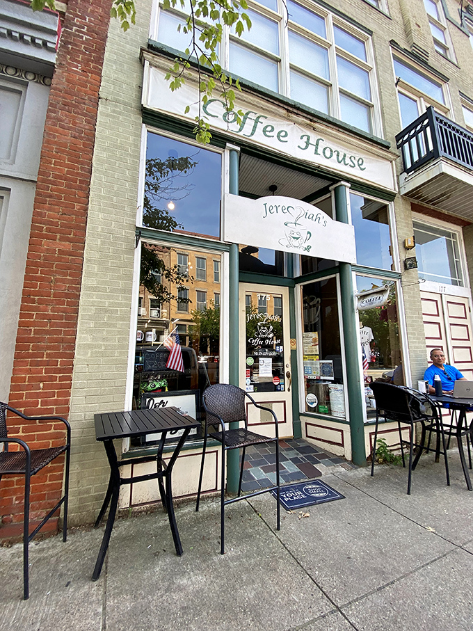 Jeremiah's Coffee House &ndash; where the aroma of fresh brew and conversations between neighbors create the town's unofficial living room.