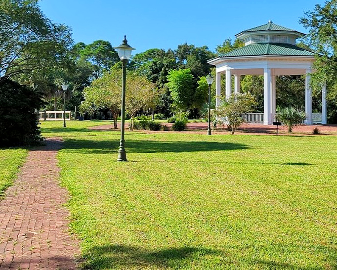 Lafayette Park's gazebo stands as a reminder of gentler times, when Sunday afternoons meant band concerts and courting couples strolling arm-in-arm.