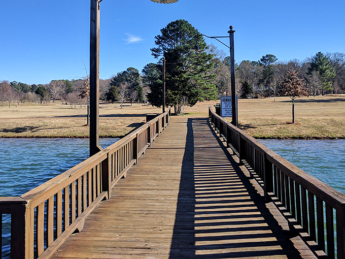 This peaceful dock at Lamar Park offers the perfect escape when you need a timeout from all that charming civilization.